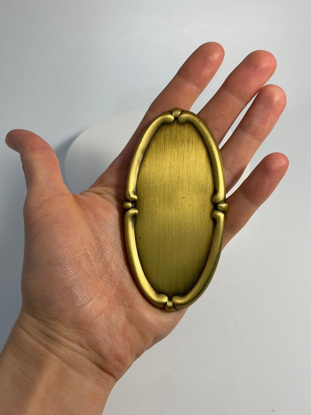 Vintage Solid Brass Plaque 4 - Etsy