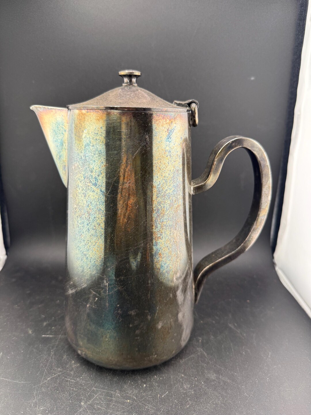 Antique Silver Plated Coffee Pot Soldered D.W. Harber & Son NY - Etsy