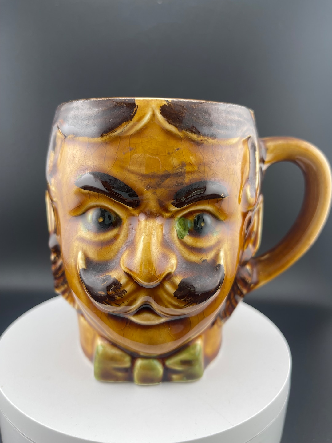 Vintage Toby Mustache Protecting Mug - Made in Japan Wierd Mug - Etsy