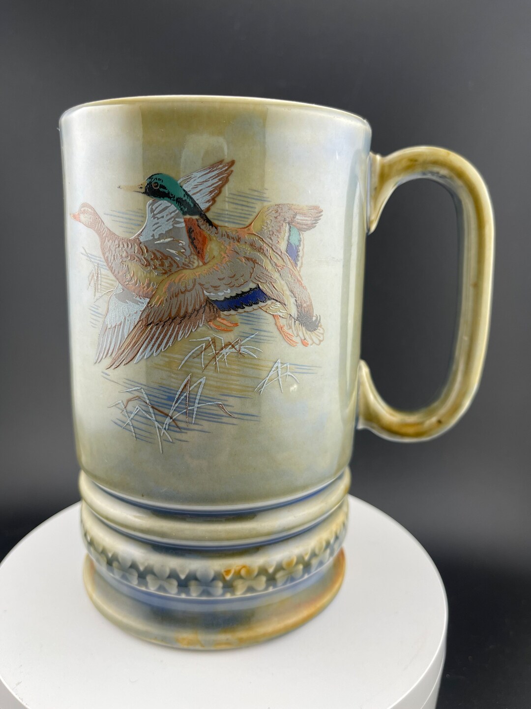 Vintage Wade Irish Porcelain Stein TALL MUG Pair of Ducks Beer Tankard ...