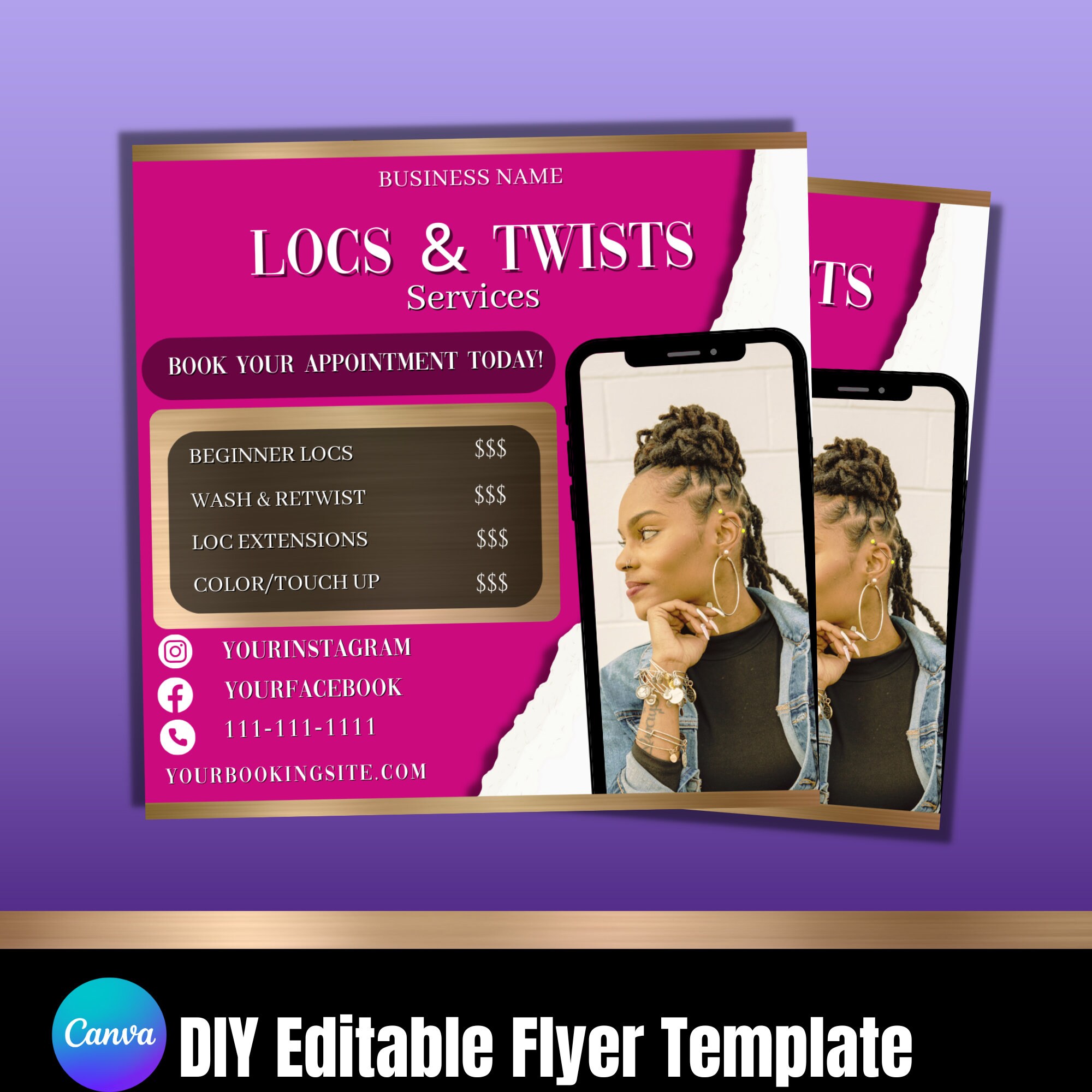 Loctitian Flyer Template, Loc and Retwist Flyer, Retwist Flyer ...