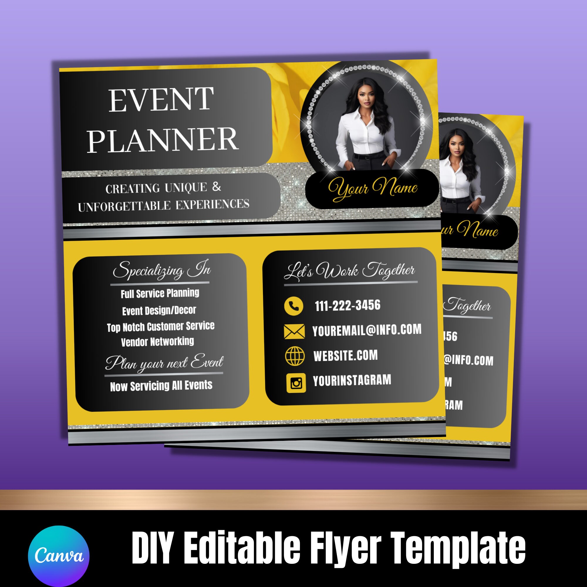 Event Planner Flyer Template, Event Designer Flyer, DIY Event ...