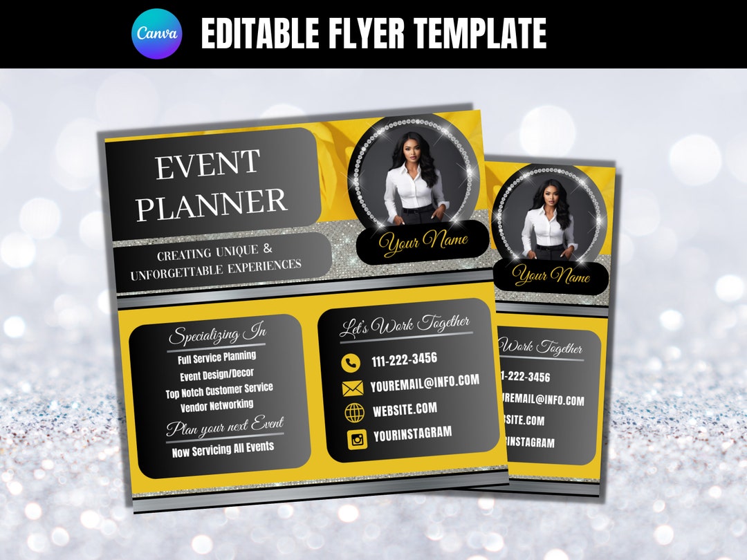 Event Planner Flyer Template, Event Designer Flyer, DIY Event ...