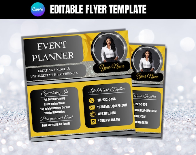 Event Planner Editable Marketing Flyer Template Bundle Perfect for ...