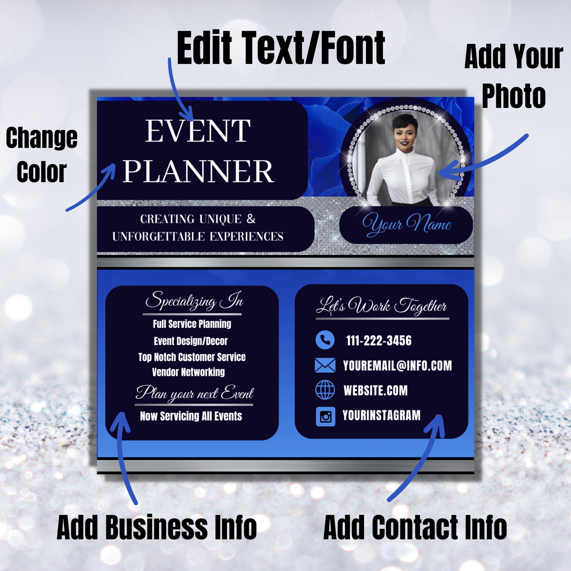 Event Planner Flyer, Event Designer Flyer, DIY Event Coordinator Flyer ...