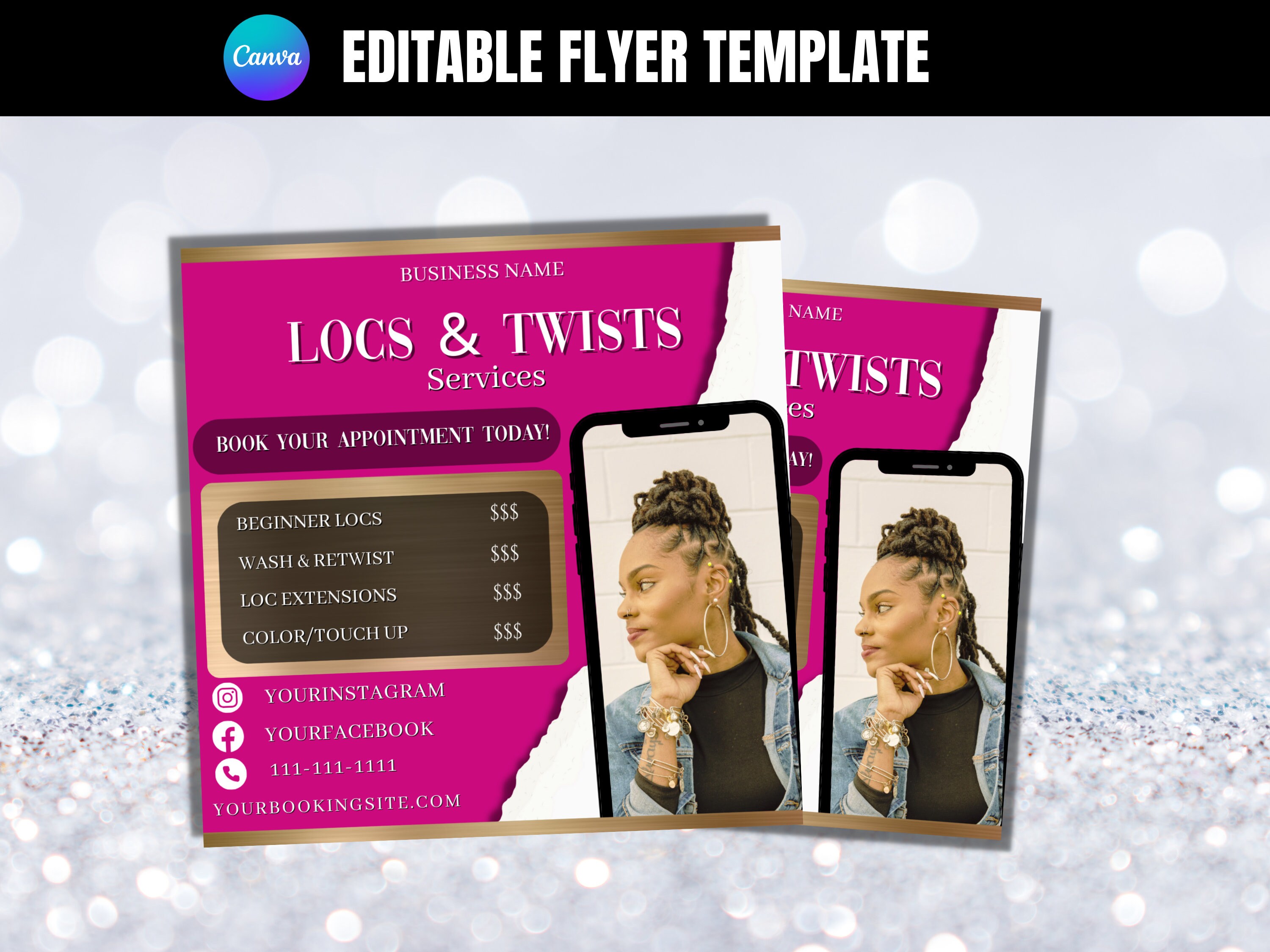 Loctitian Flyer Template, Loc and Retwist Flyer, Retwist Flyer ...