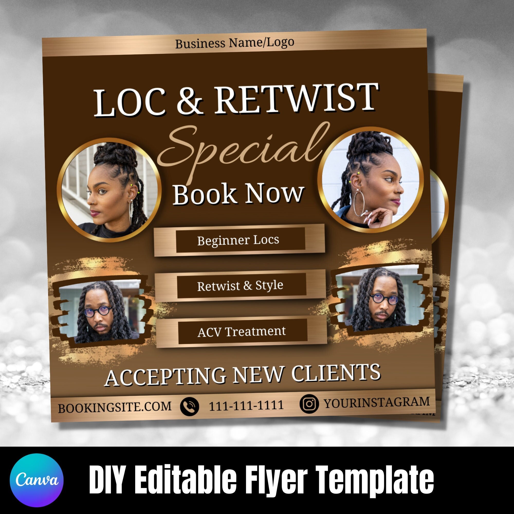 Loc and Retwist Flyer, Hairstylist Template, Loc Special Flyer, Loc ...