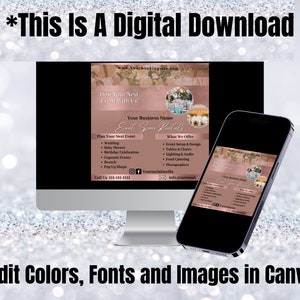 Event Rental Space Flyer, Party Rental Flyer, Event Rental ...