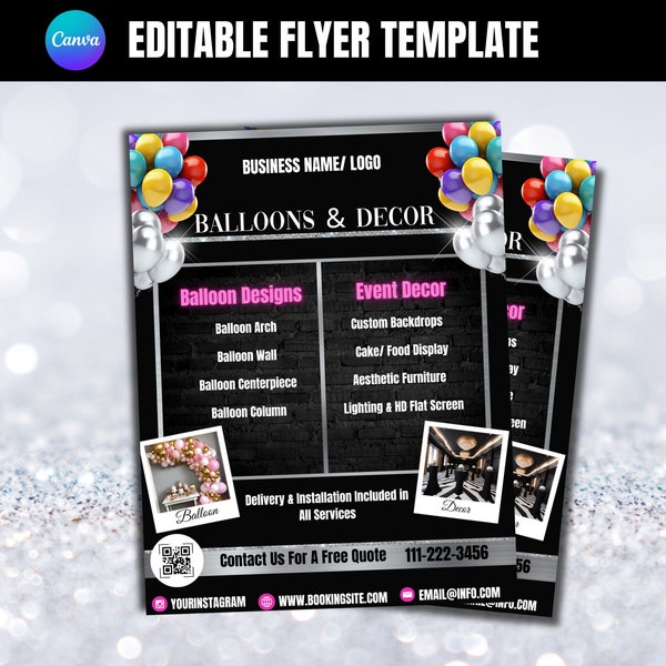 Balloon Decor Flyer - Etsy