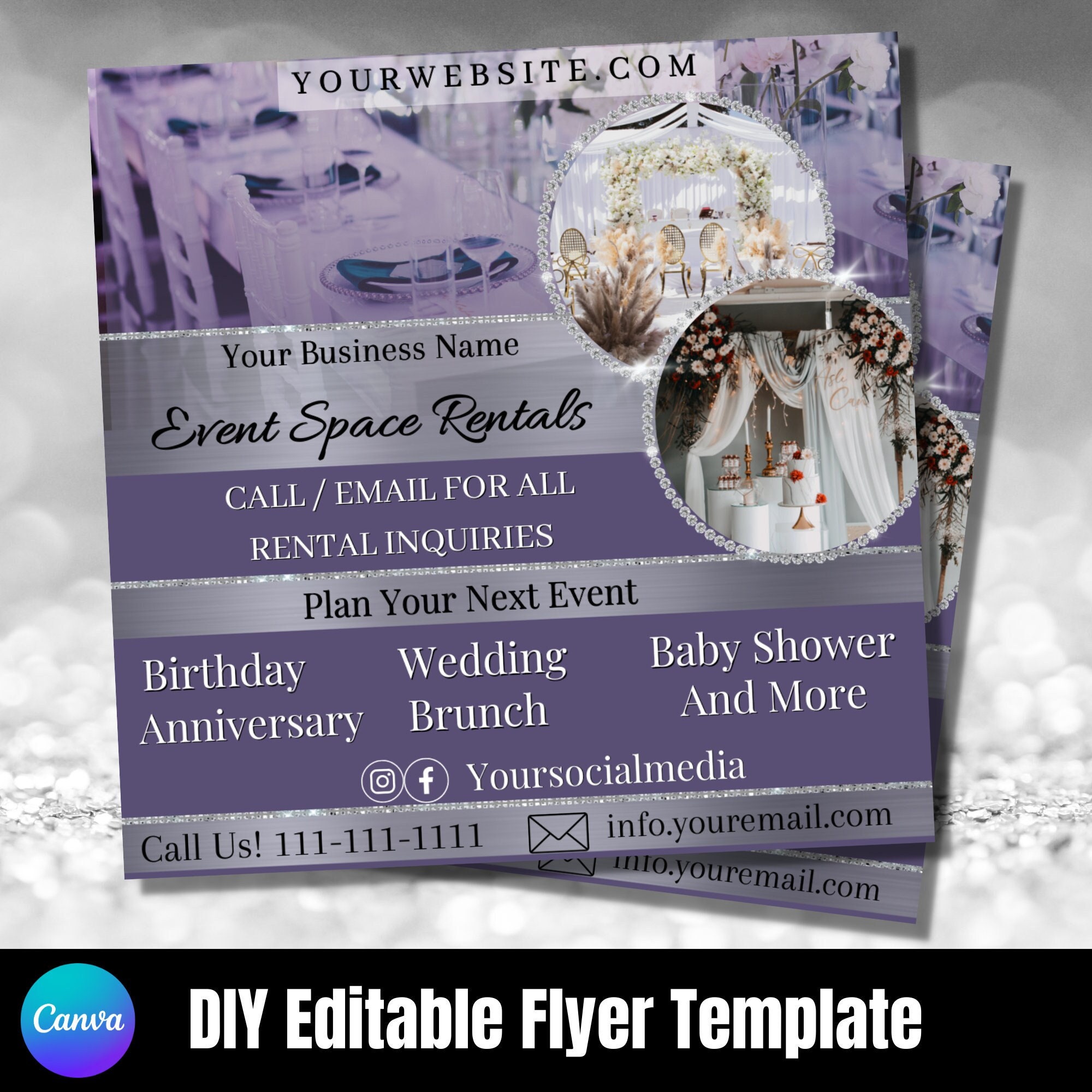 Event Rental Space Flyer, Party Rental Flyer, Event Rental ...