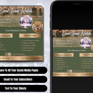 Event Venue Flyer Template: Party Rental Advertisement (DIY Canva) - Etsy