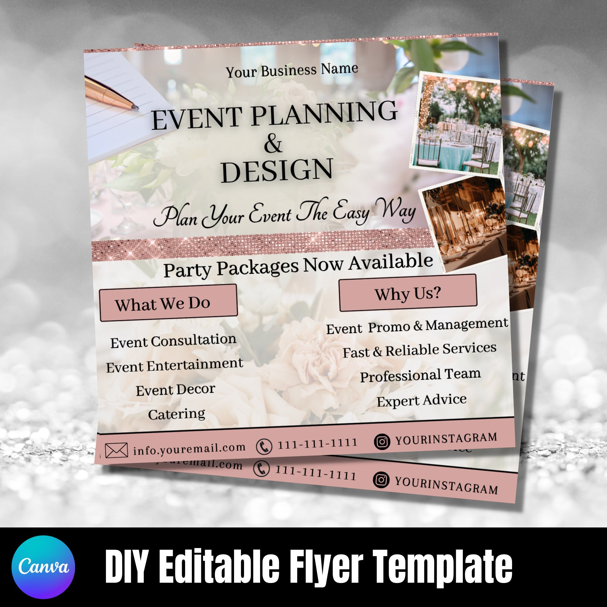 Event Planner Flyer, Wedding Planner, Event Flyer, Event Planning ...