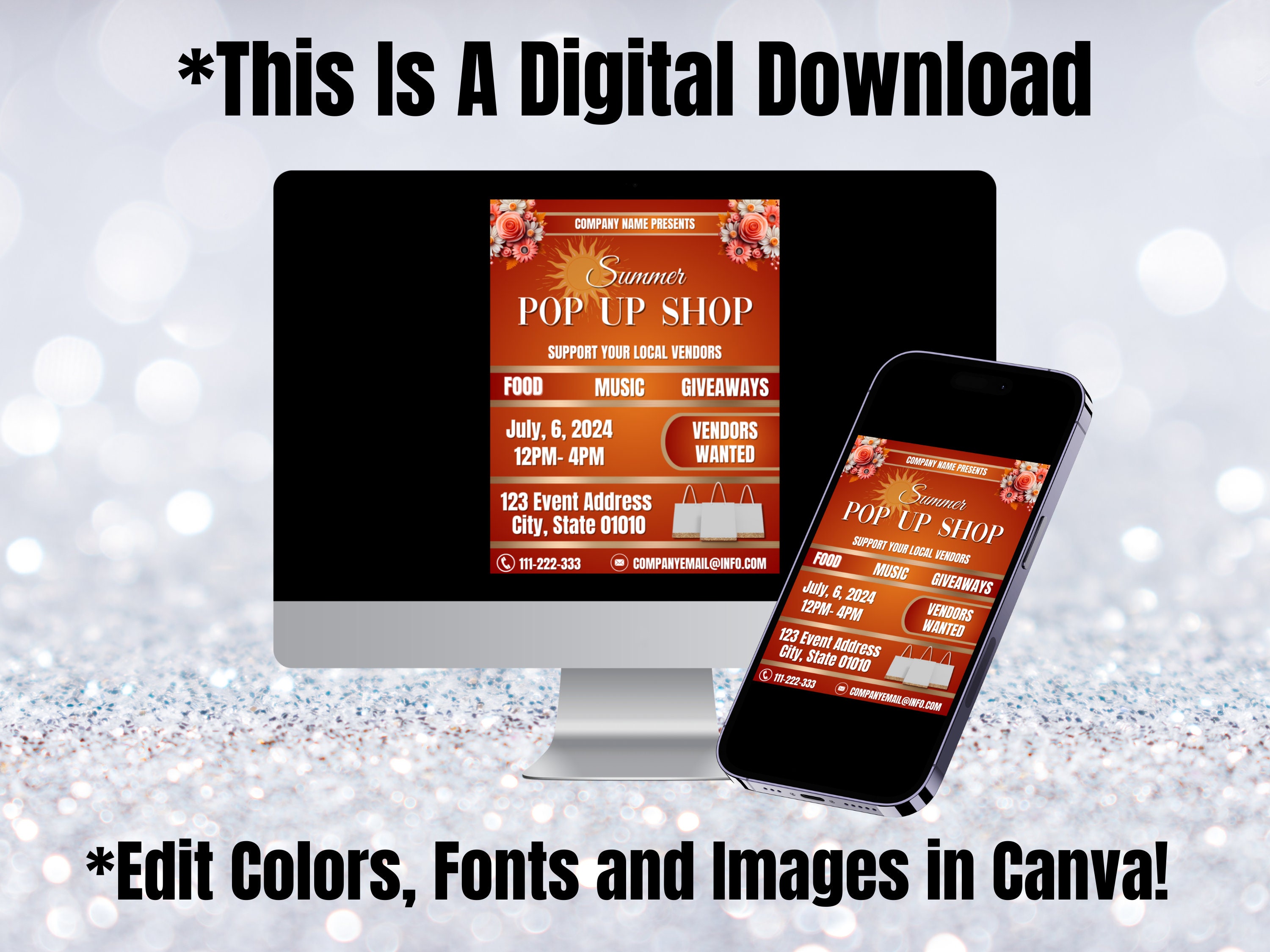 Summer Pop up Shop Flyer Template, Pop up Shop Event Flyer, Pop up Shop ...