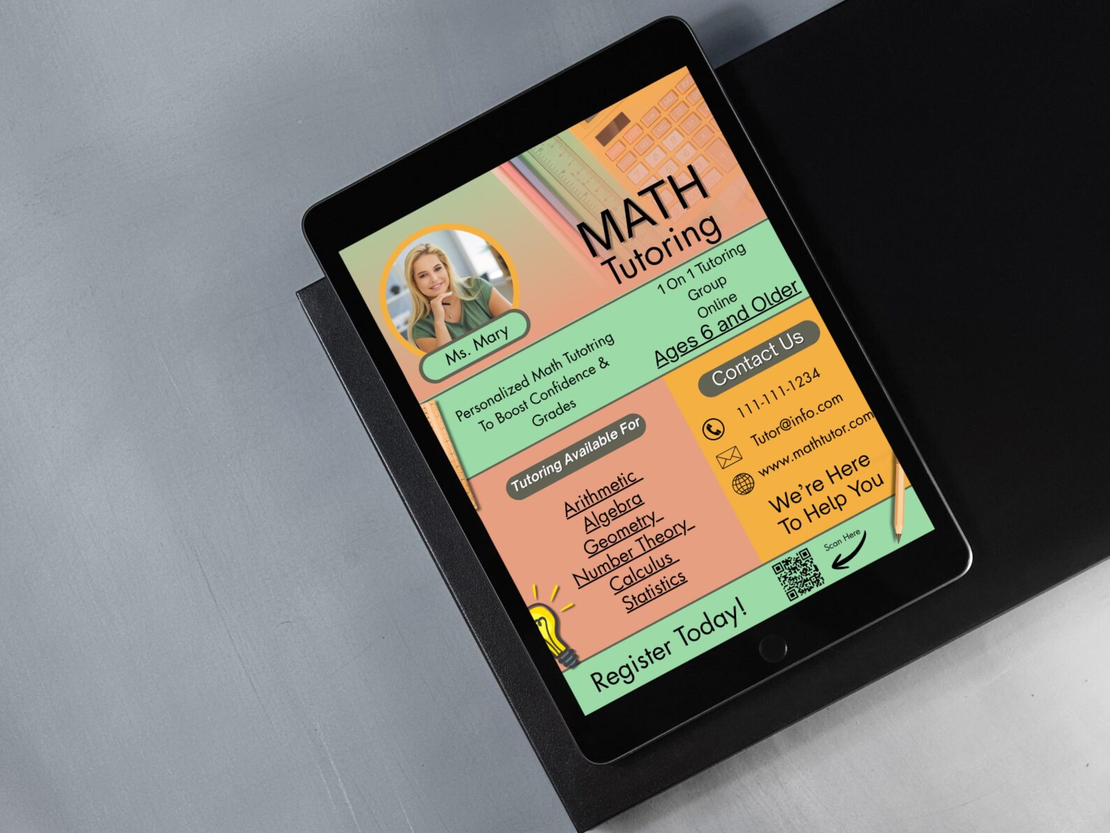 Math Tutor Flyer Template: DIY Tutoring Services Advertisement (canva ...
