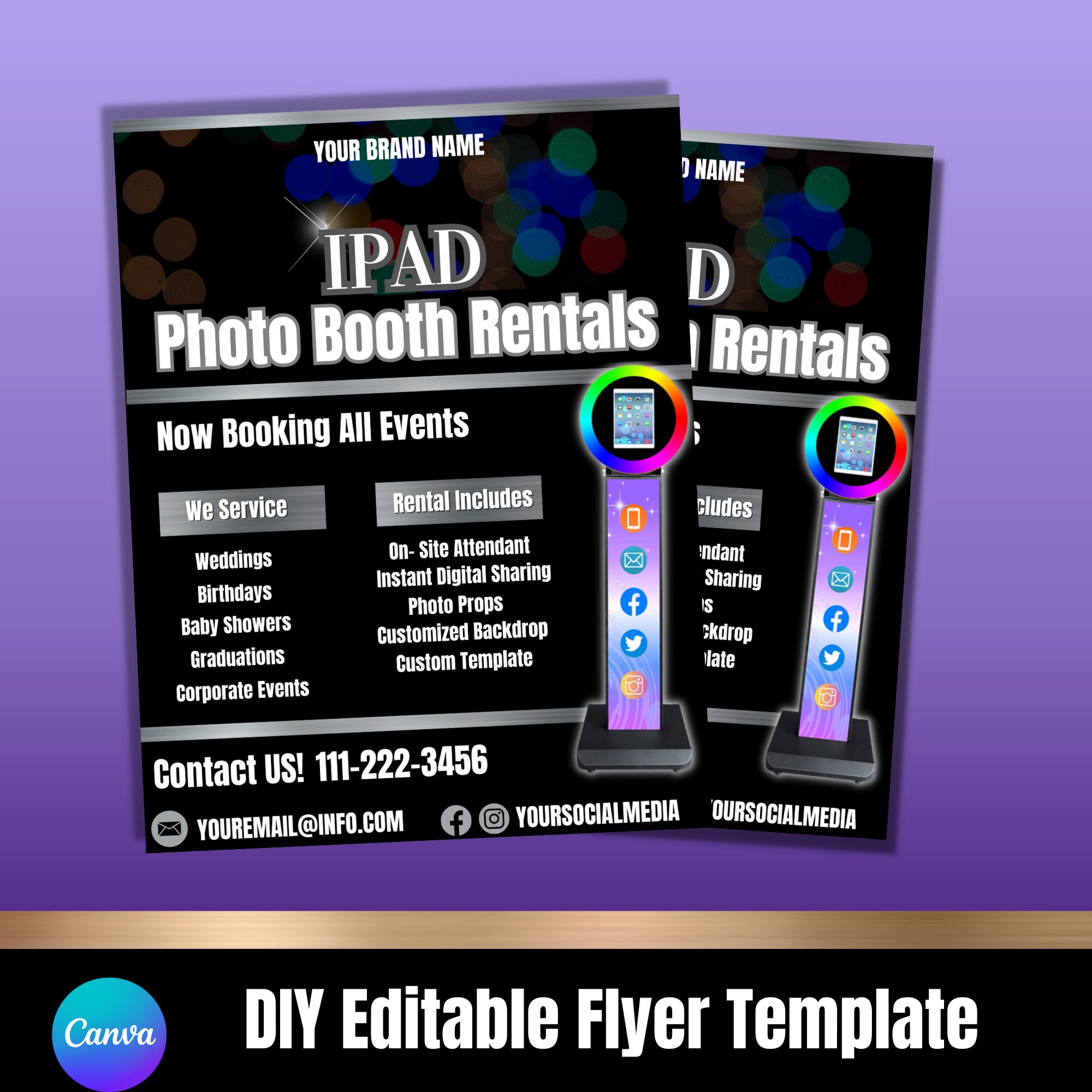 IPad Photo Booth Flyer, Selfie Photo Booth Booking, iPad Photo Booth ...