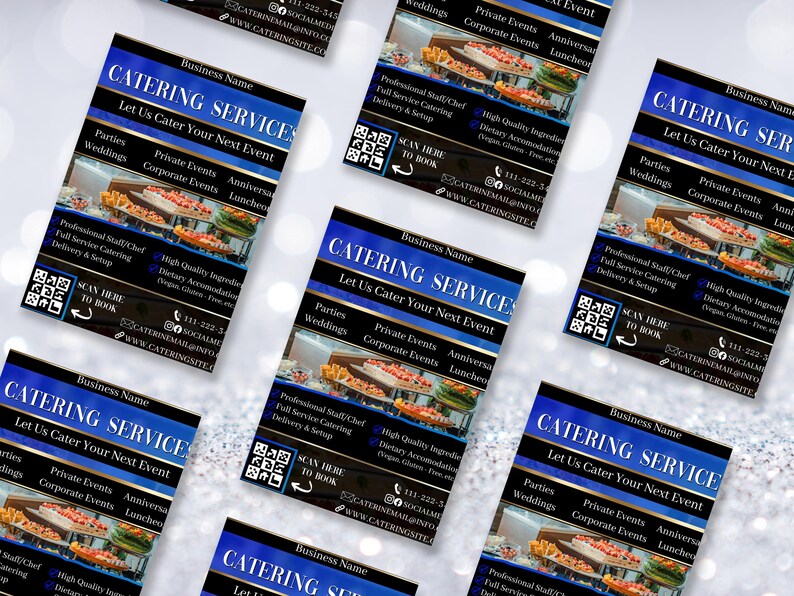 Catering Flyer Template: Editable Food Service Advertisement (canva) - Etsy