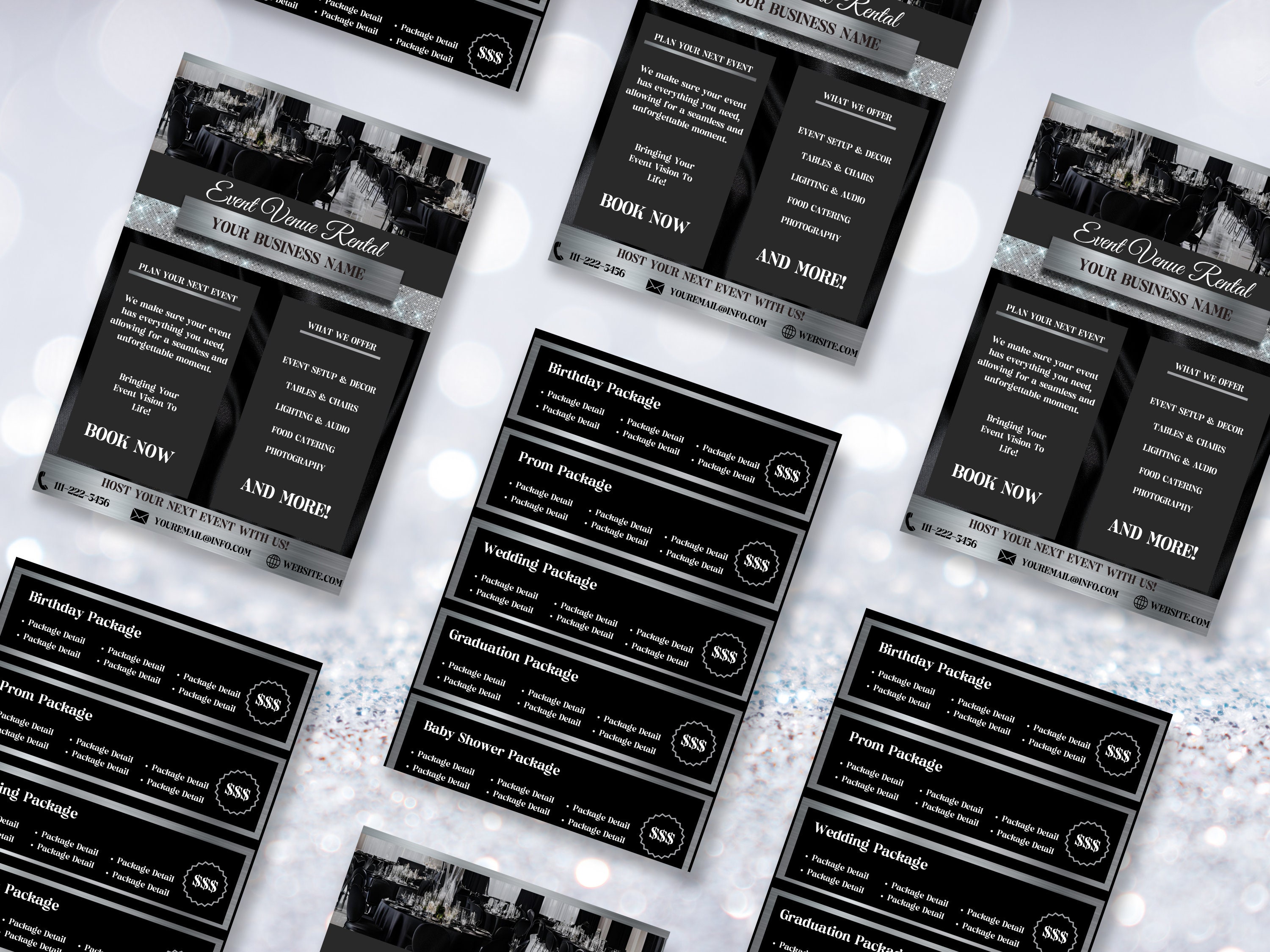 Event Venue Space Rental Flyer, Venue Rental Flyer Template, DIY Venue ...