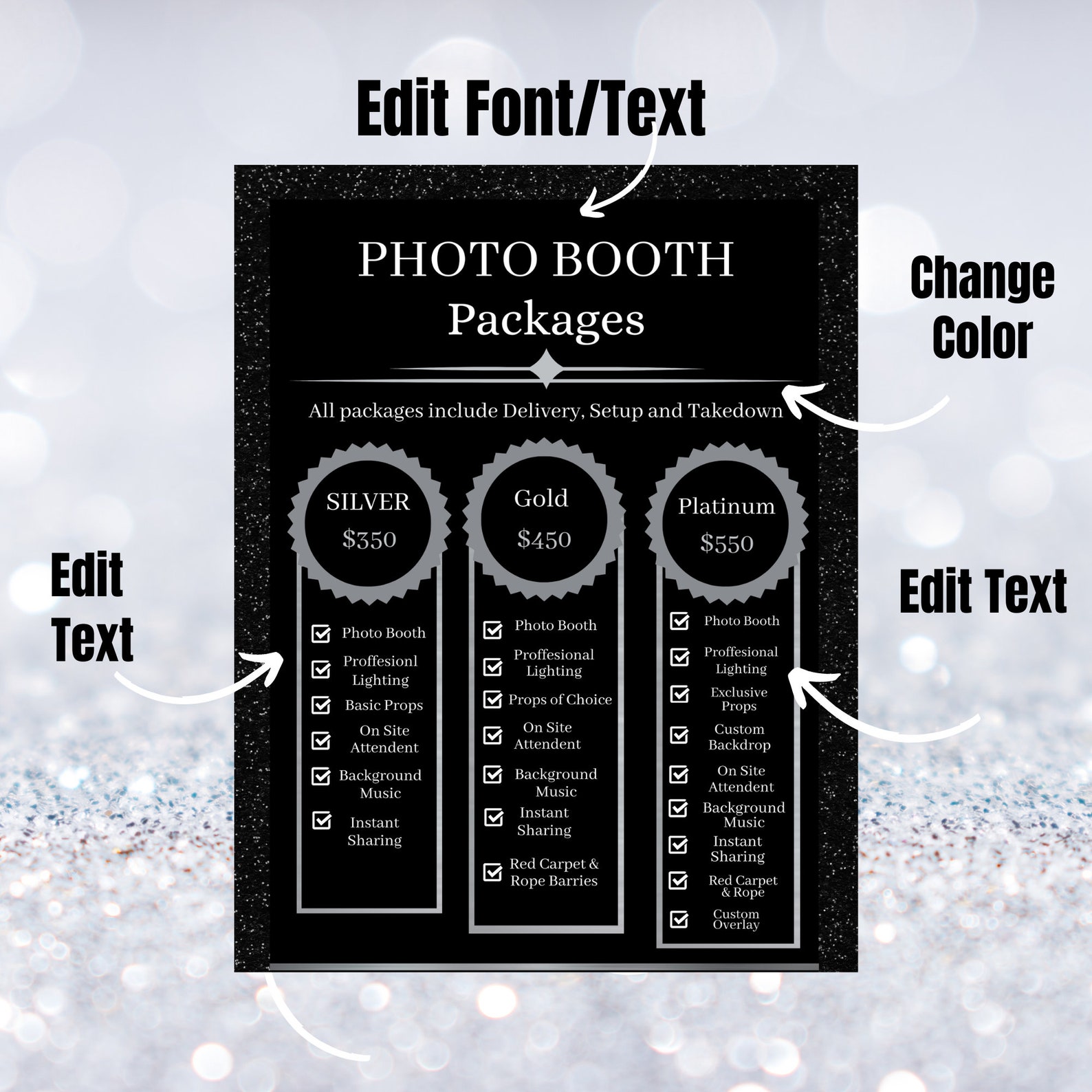 360 Photo Booth, Digital Photo Booth Flyer, Photo Booth Price List, 360 Photo Booth Package, 360 ...