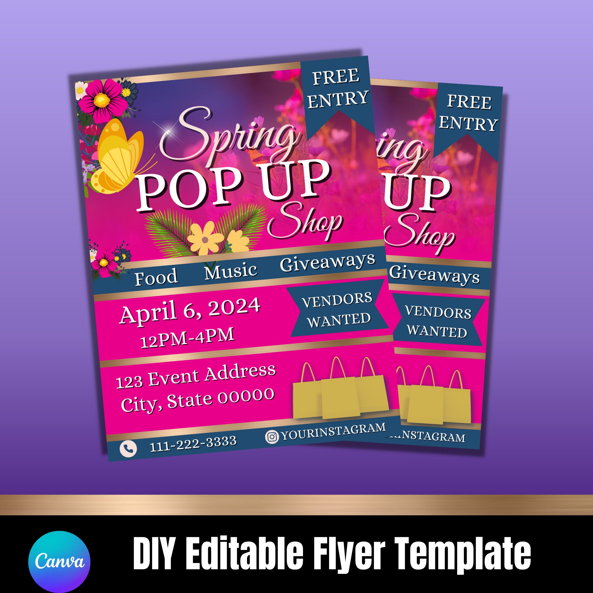 Spring Pop up Shop Flyer Template, Pop up Shop Event Flyer, Pop up Shop ...