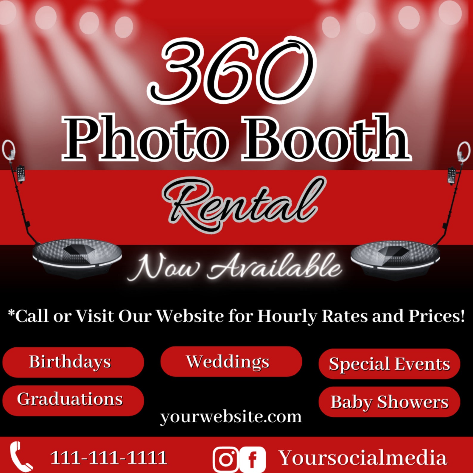 360 Photo Booth Flyer, Event Flyer, Photography Flyer, 360 Photo Booth ...