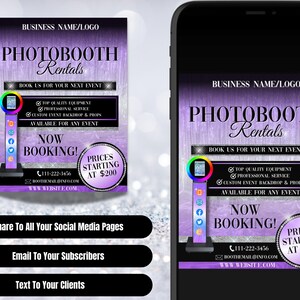 Photo Booth Rental Flyer Template: DIY Event Advertising (canva) - Etsy