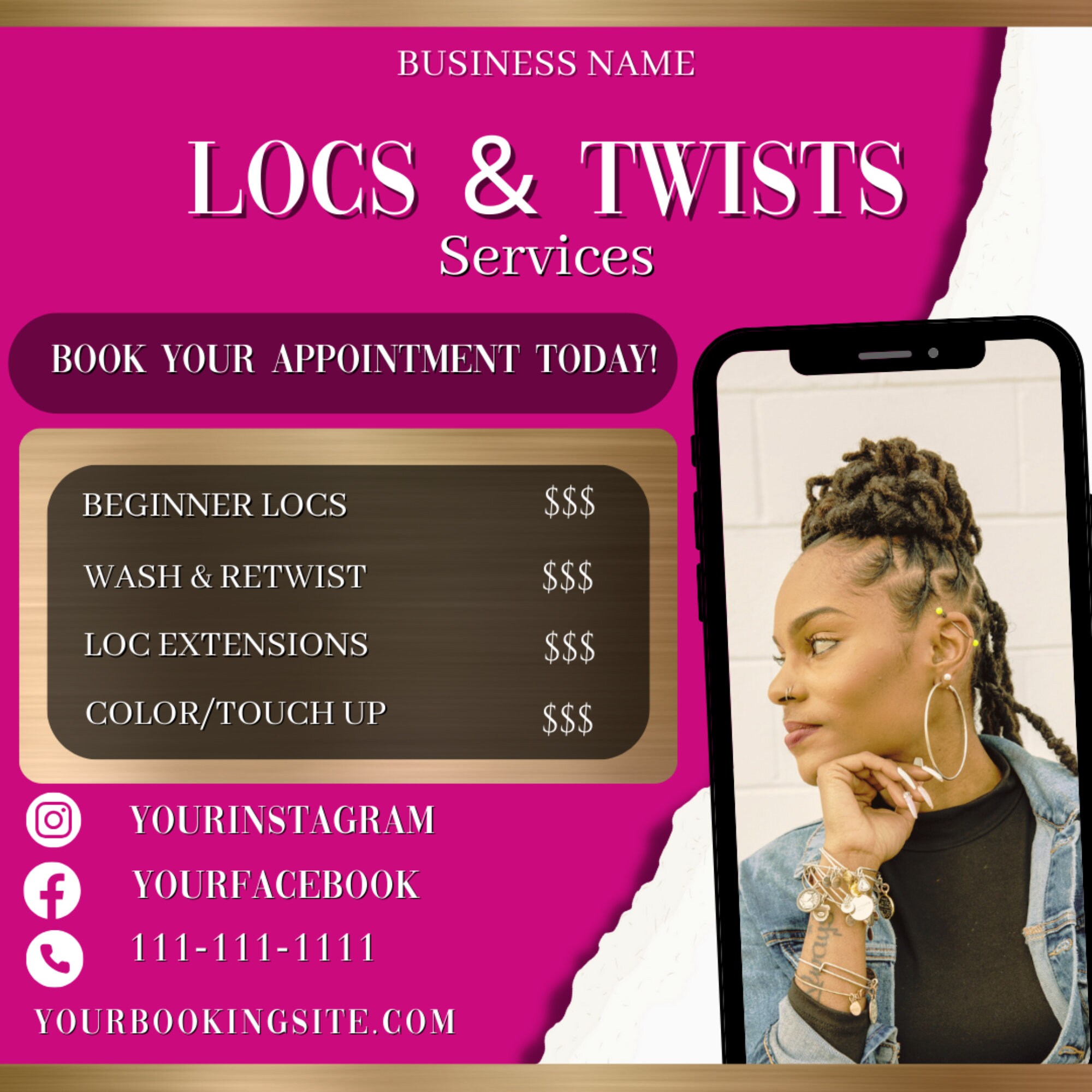 Loctitian Flyer Template, Loc and Retwist Flyer, Retwist Flyer ...