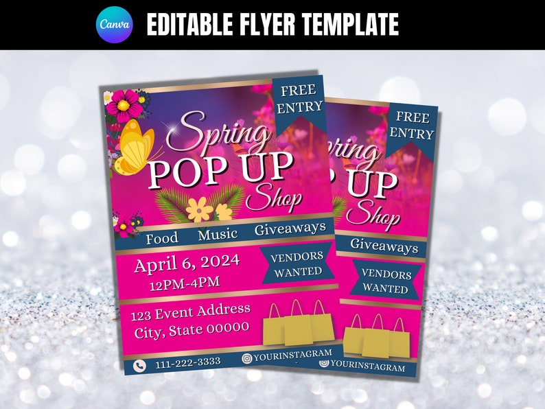 Spring Pop up Shop Flyer Template, Pop up Shop Event Flyer, Pop up Shop ...