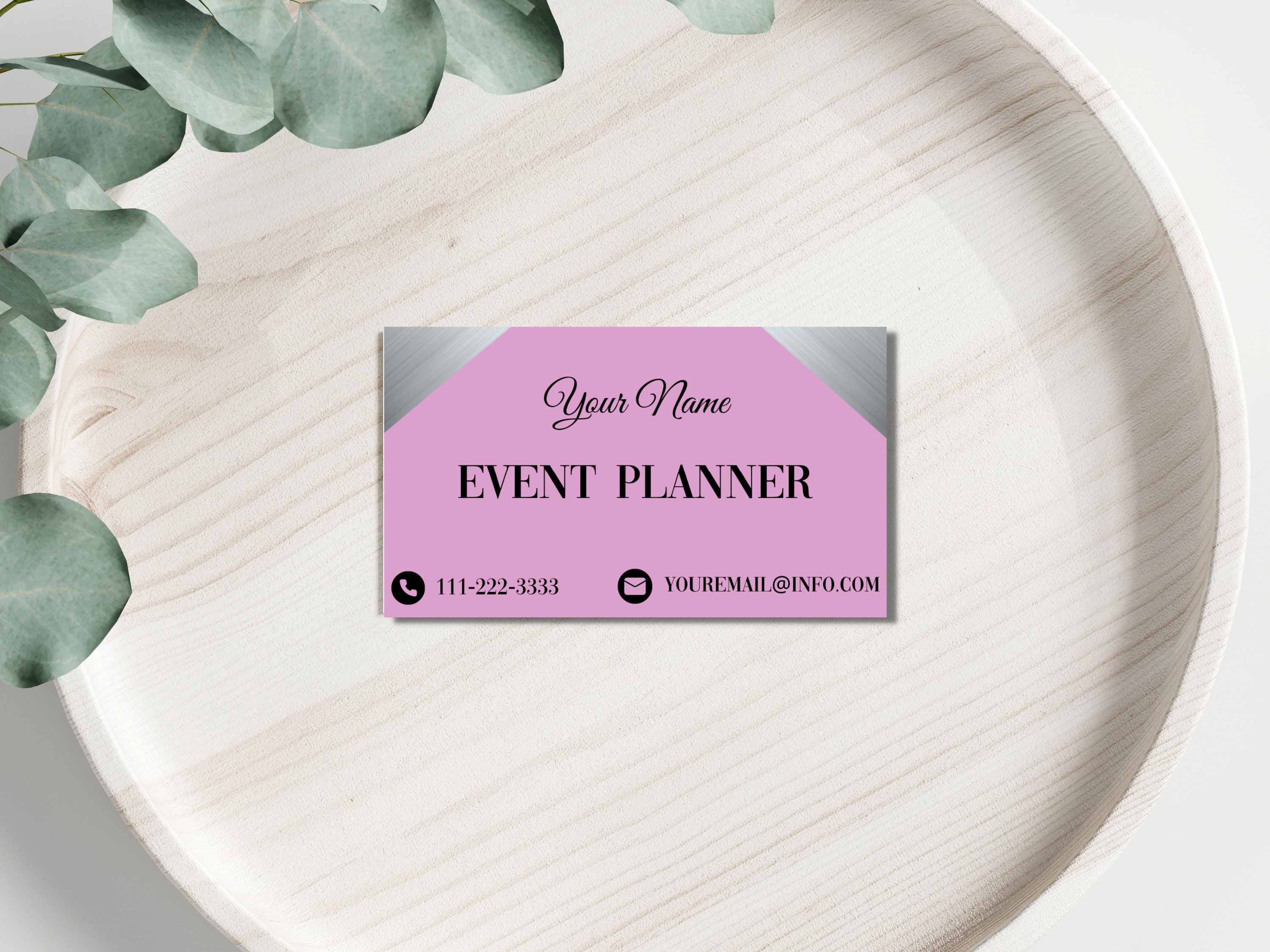 Event Planner Business Card Template: DIY Canva Design (digital ...