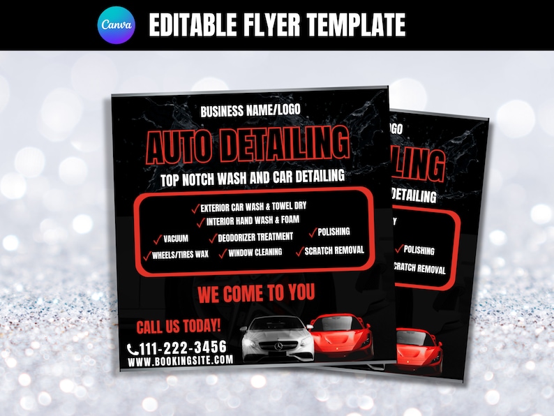 Car Detailing Flyer Template: Auto Wash Services (canva Editable) - Etsy