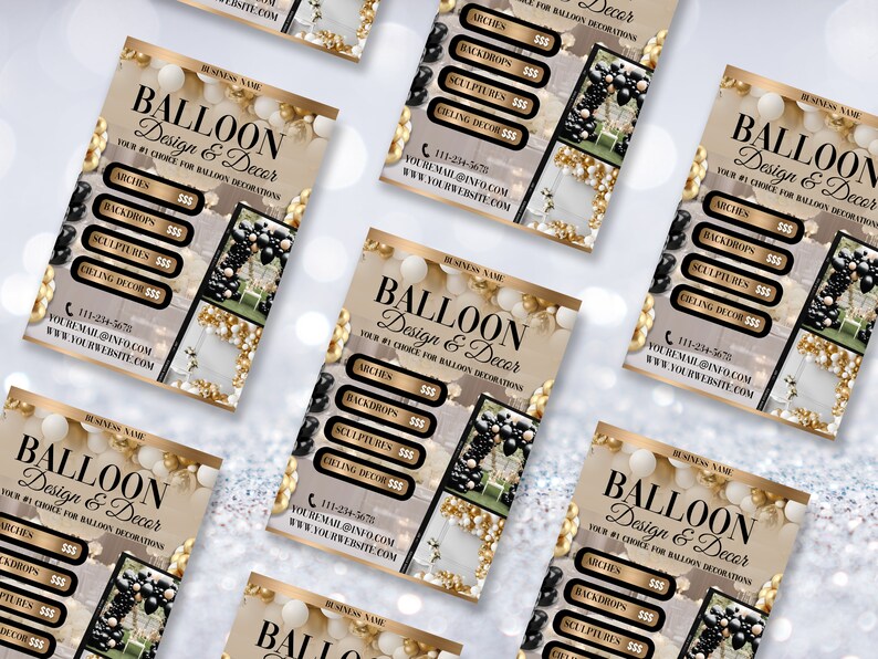 Balloon Decor Flyer Template: DIY Business Advertisement (digital ...