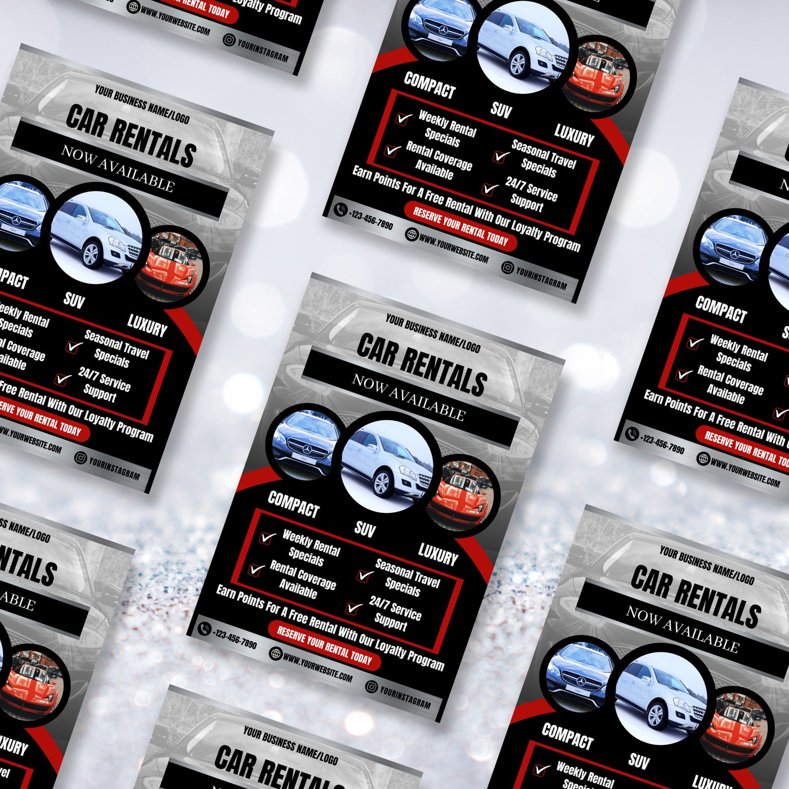 Car Rental Flyer, Auto Rentals, Car Rental Business Flyer, Canva Car ...