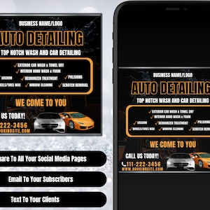 Car Detailing Flyer Template: Auto Wash, Social Media (canva) - Etsy