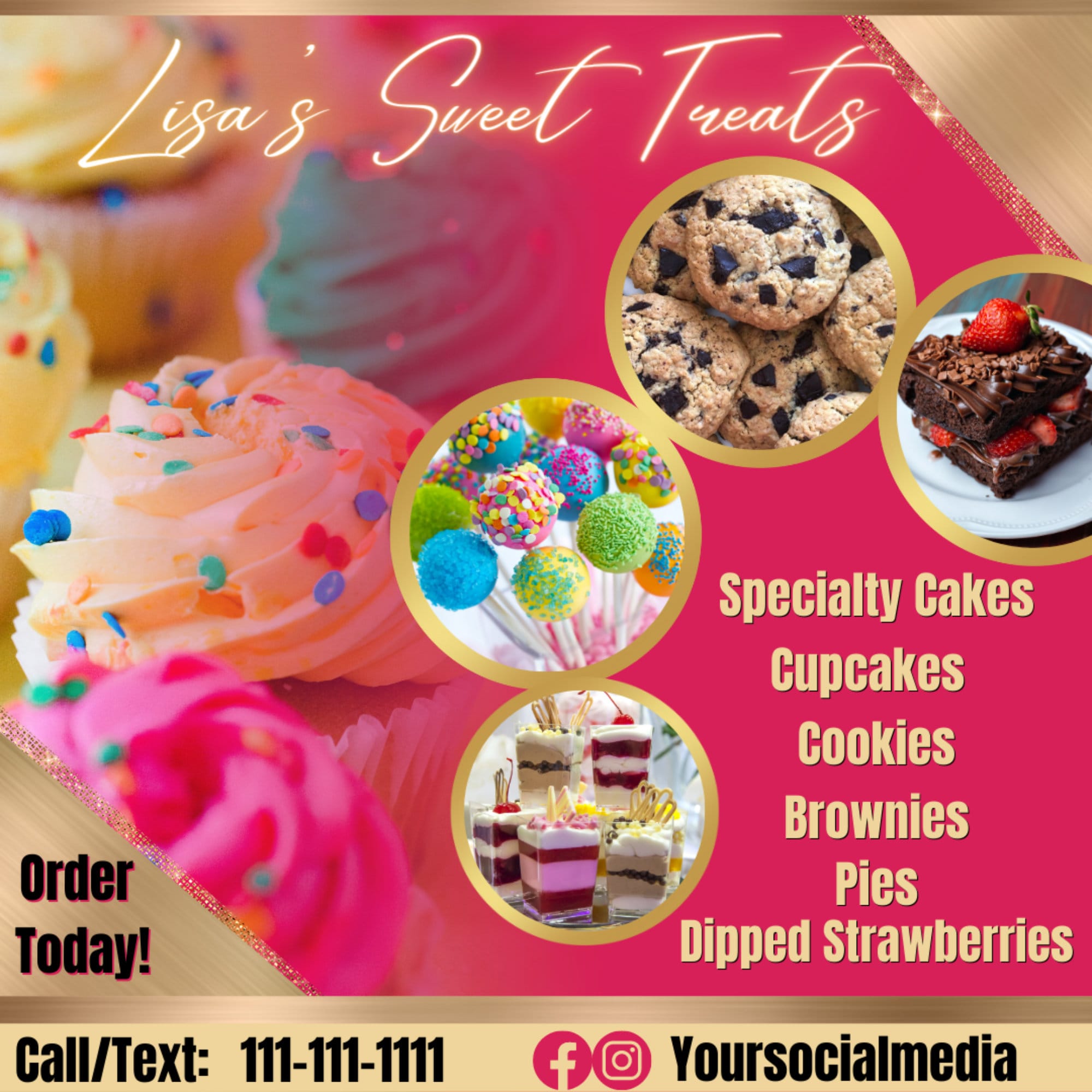 Bake Sale Flyer, Dessert Flyer, Baking Flyer, Cake Sale, Treats Flyer ...