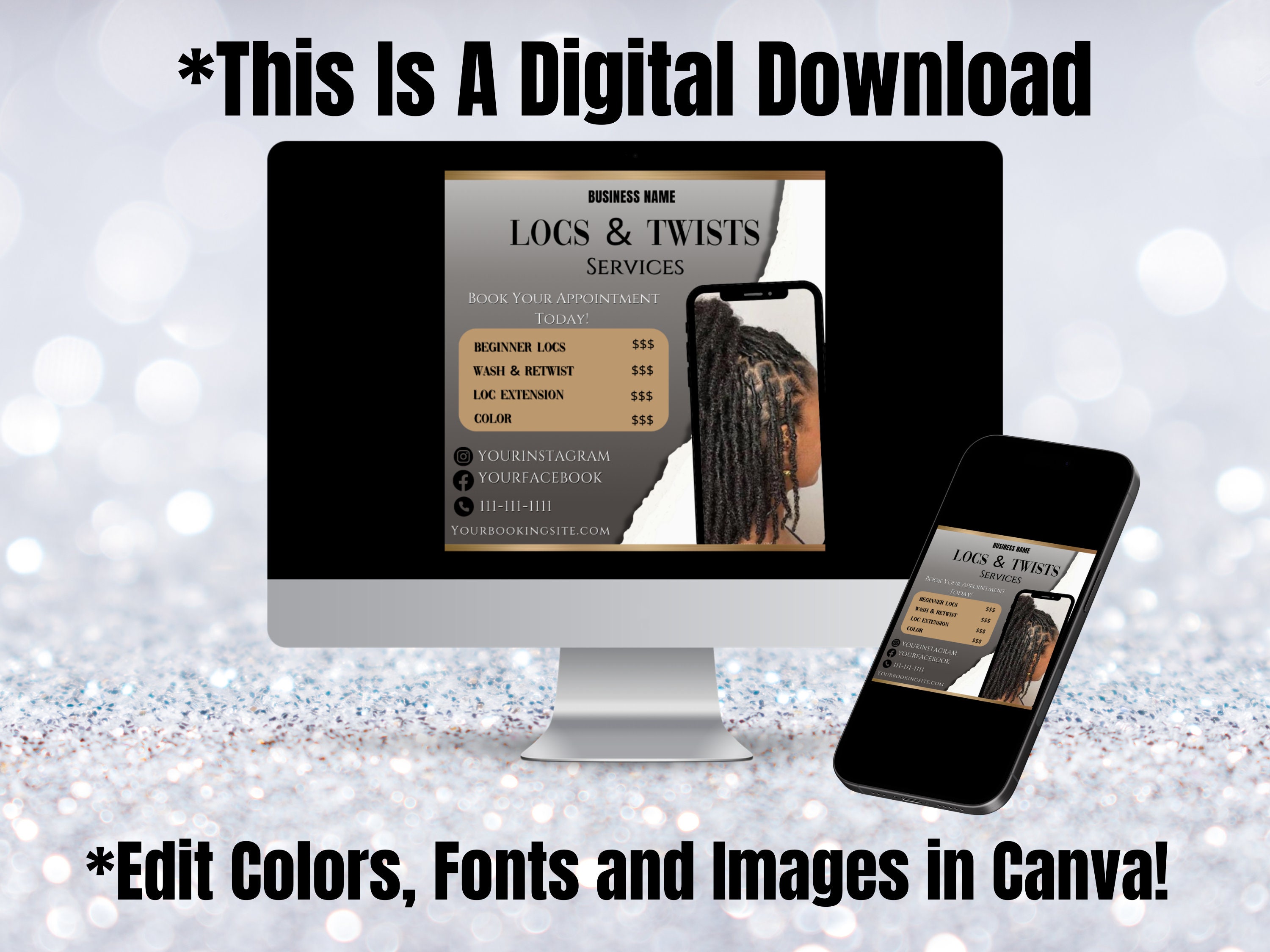 Loctitian Flyer, Locs Flyer, Retwist Flyer, Loc Specials, Loc Flyer ...