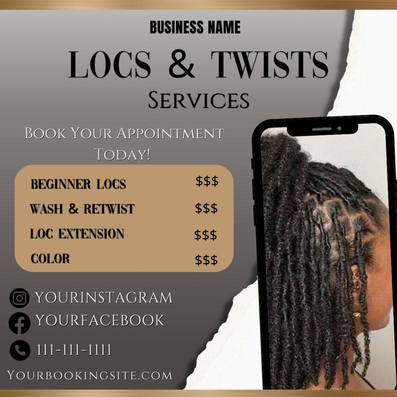 Loctitian Flyer, Locs Flyer, Retwist Flyer, Loc Specials, Loc Flyer ...