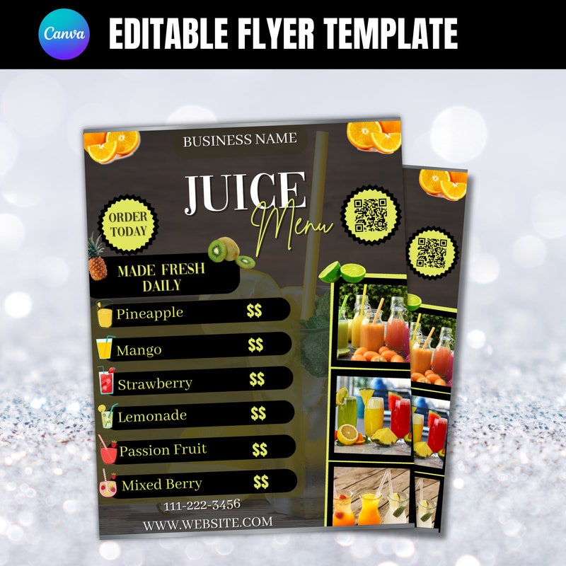 Juice Smoothie Menu - Etsy