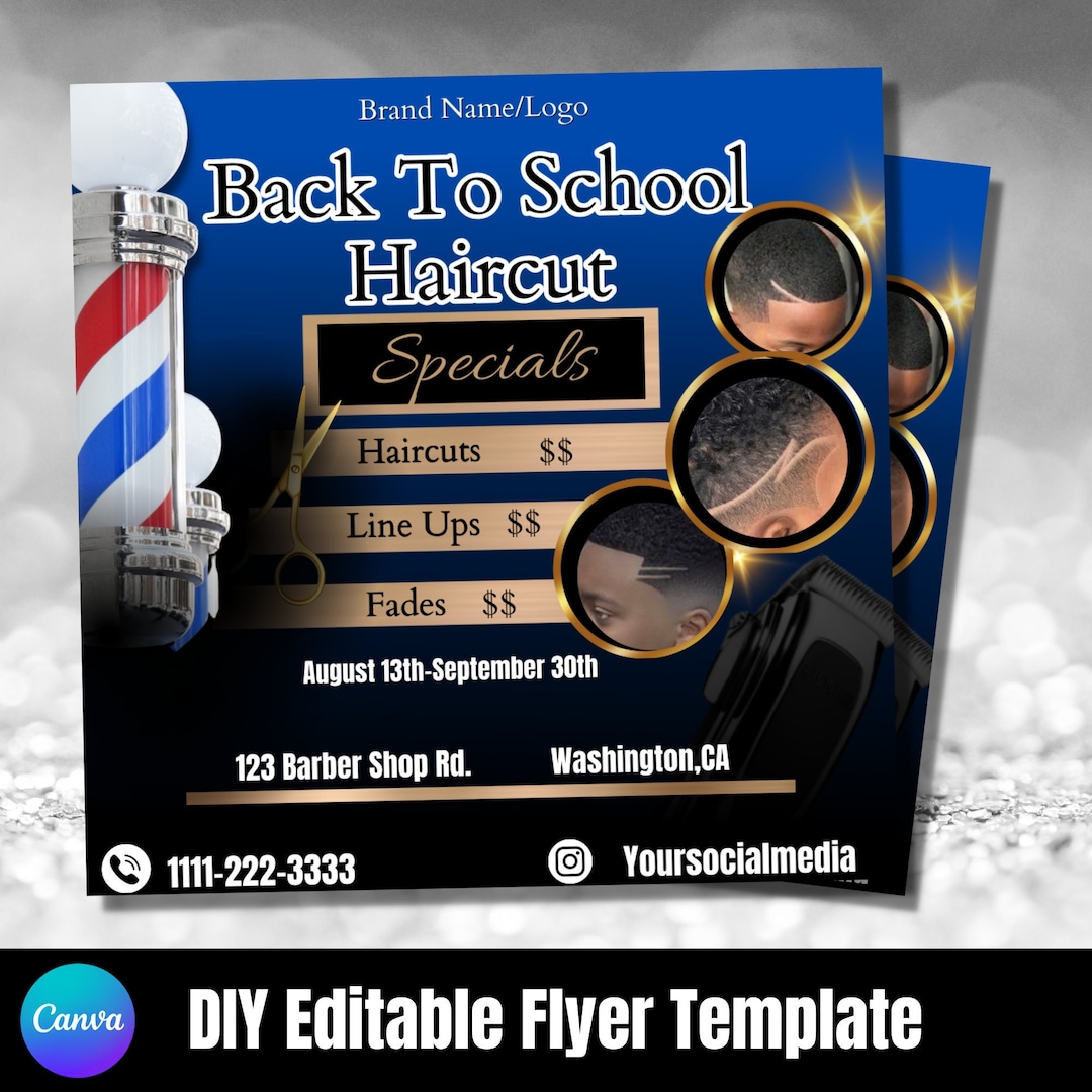 Back to School Flyer, Back to School Haircuts Specials, Appointments ...