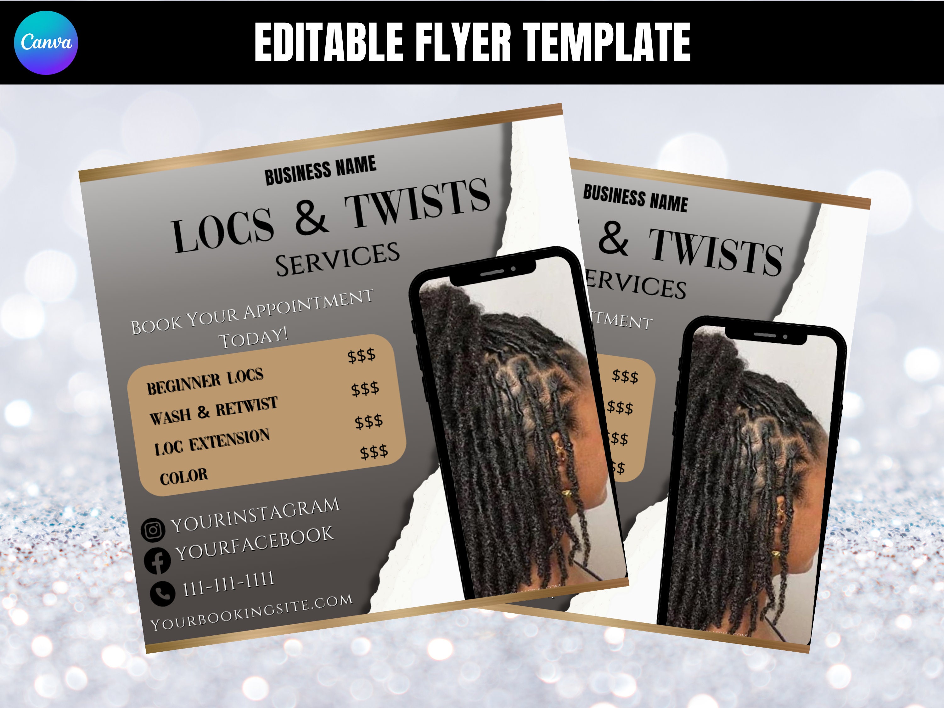 Loctitian Flyer, Locs Flyer, Retwist Flyer, Loc Specials, Loc Flyer ...