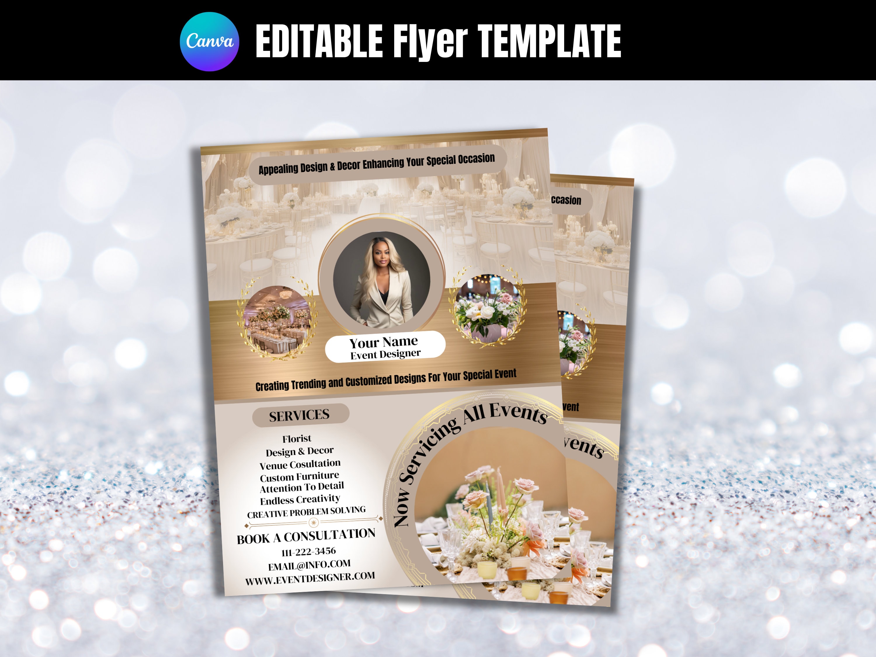 Event Designer Flyer Template, Event Florist Flyer, Design and Decor ...