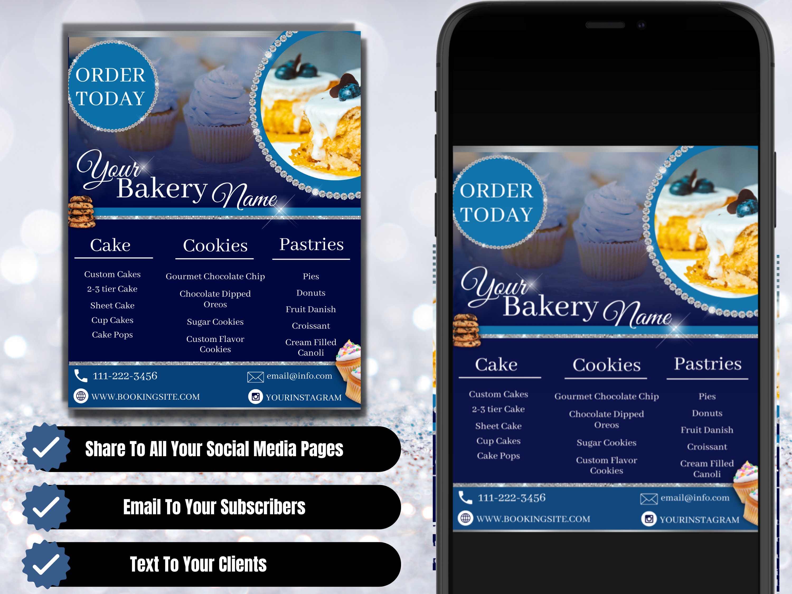 Bakery Flyer Template, Sweet Treats Flyer Template, Cake Sale Flyer ...