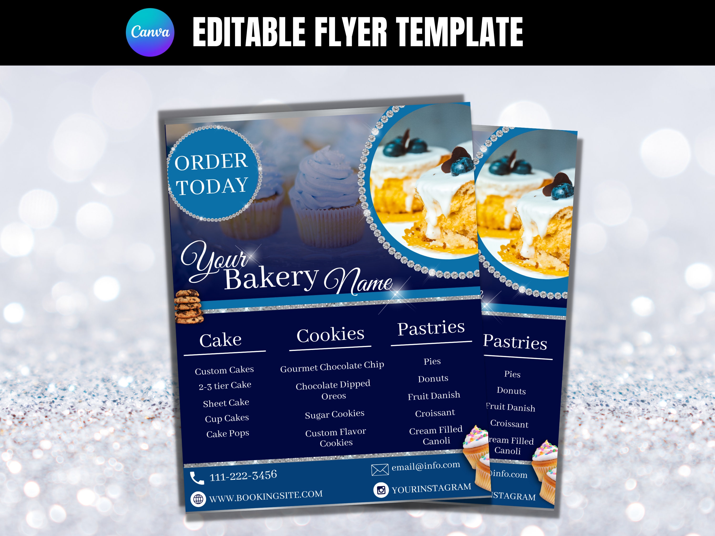 Bakery Flyer Template, Sweet Treats Flyer Template, Cake Sale Flyer ...