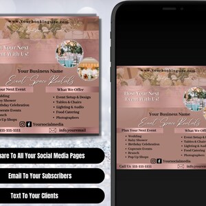 Event Rental Space Flyer, Party Rental Flyer, Event Rental ...