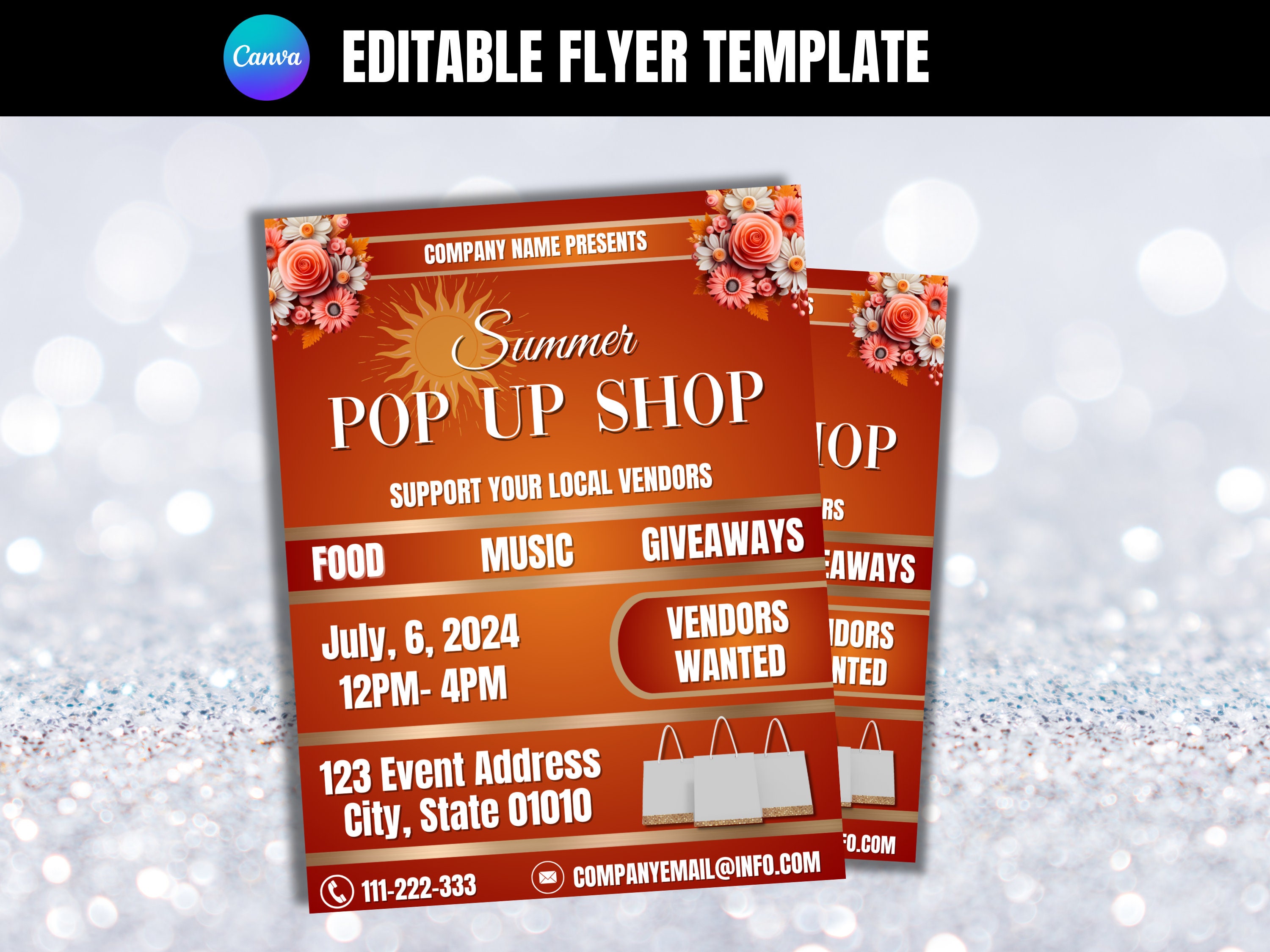 Summer Pop up Shop Flyer Template, Pop up Shop Event Flyer, Pop up Shop ...
