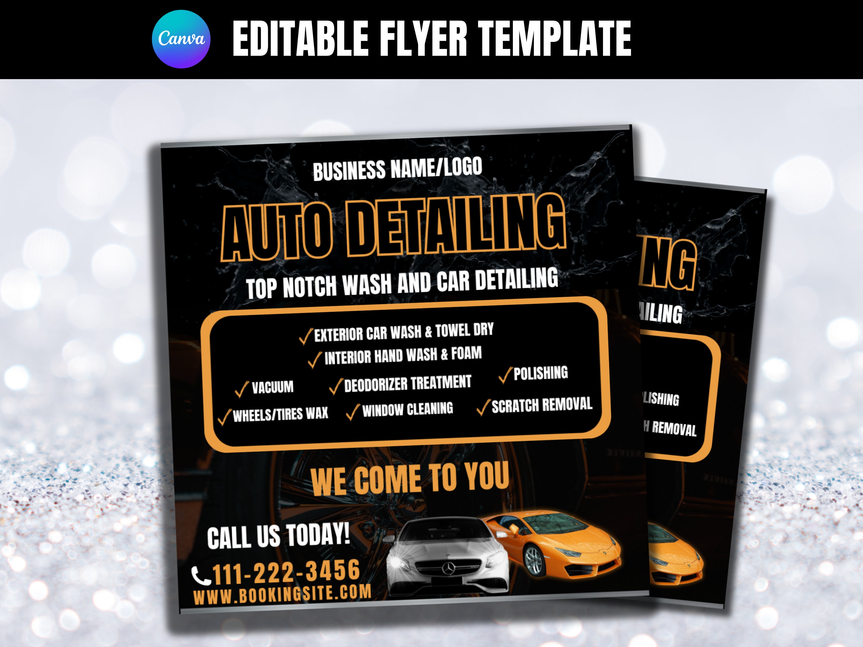 Car Detailing Flyer, Car Wash Flyer, Auto Detailing, Automotive ...