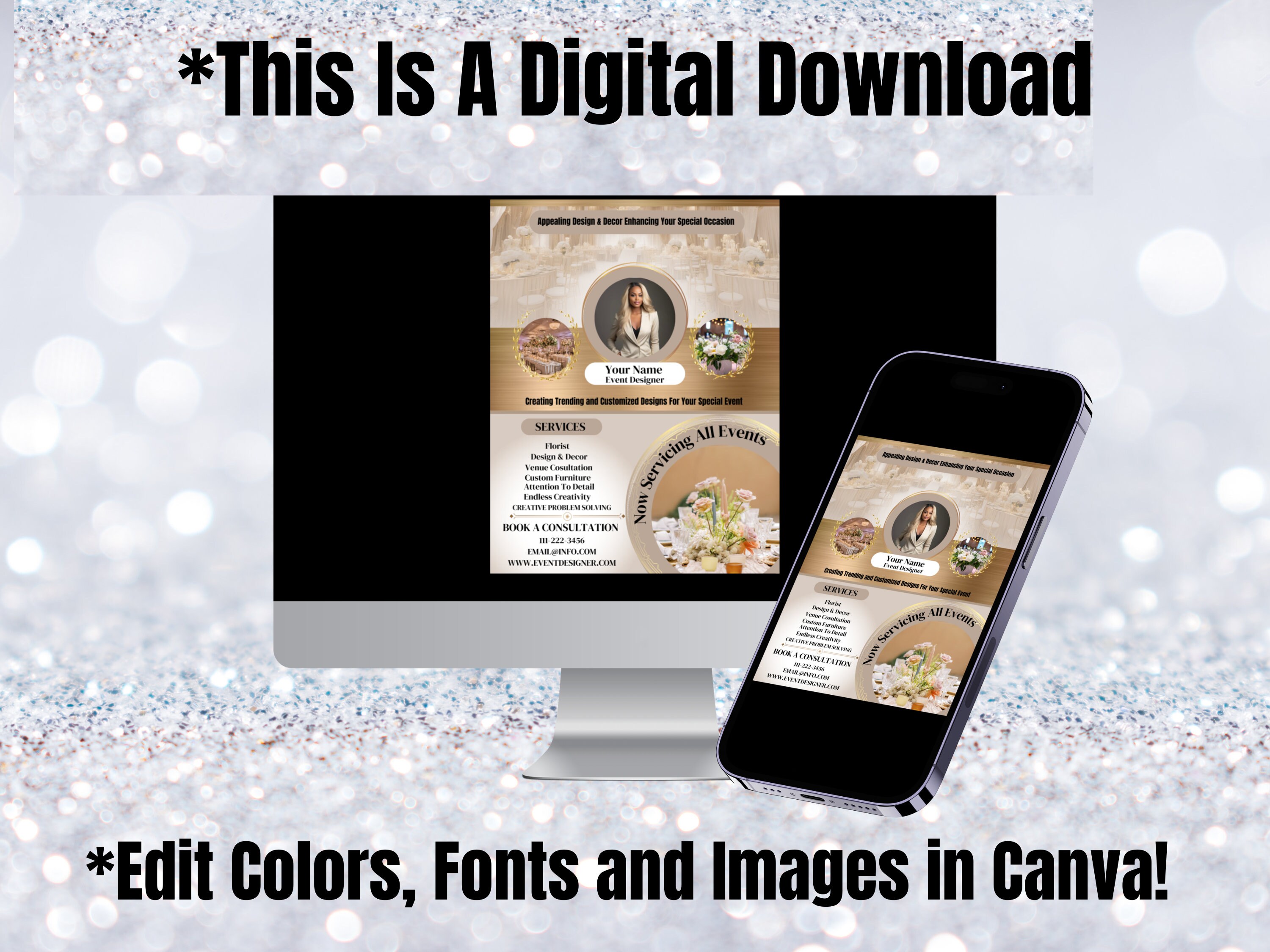 Event Designer Flyer Template, Event Florist Flyer, Design and Decor ...