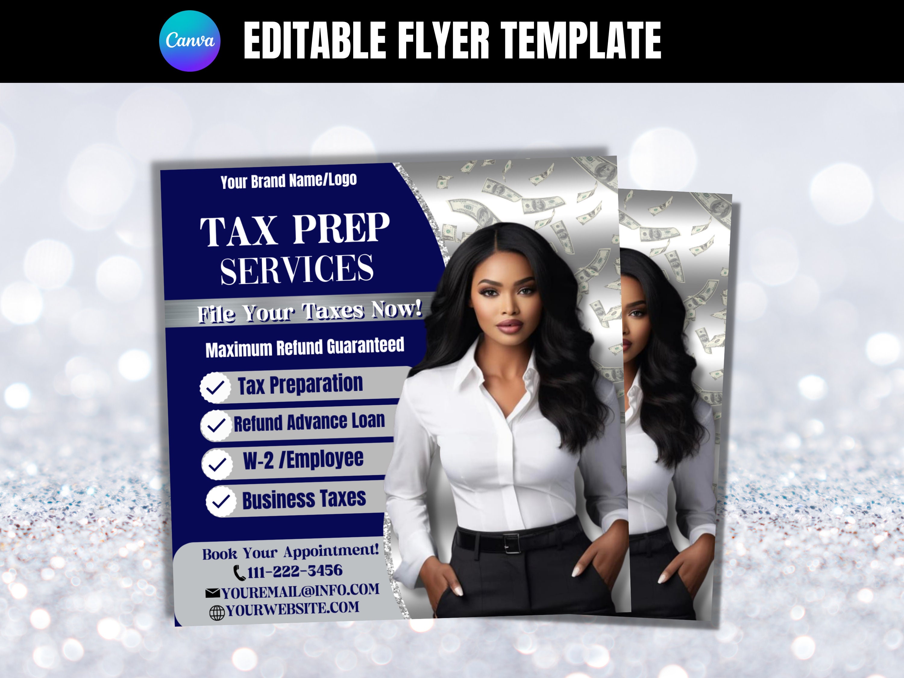 Tax Prep Flyer, Tax Preparer Flyer Template, Tax Season Flyer,diy Tax ...