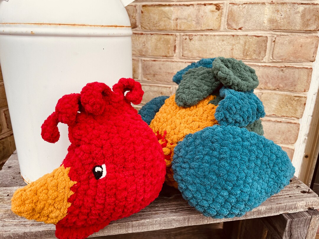 Royal the Rooster Plush, Rooster Stuffed Animal, Crochet Rooster ...