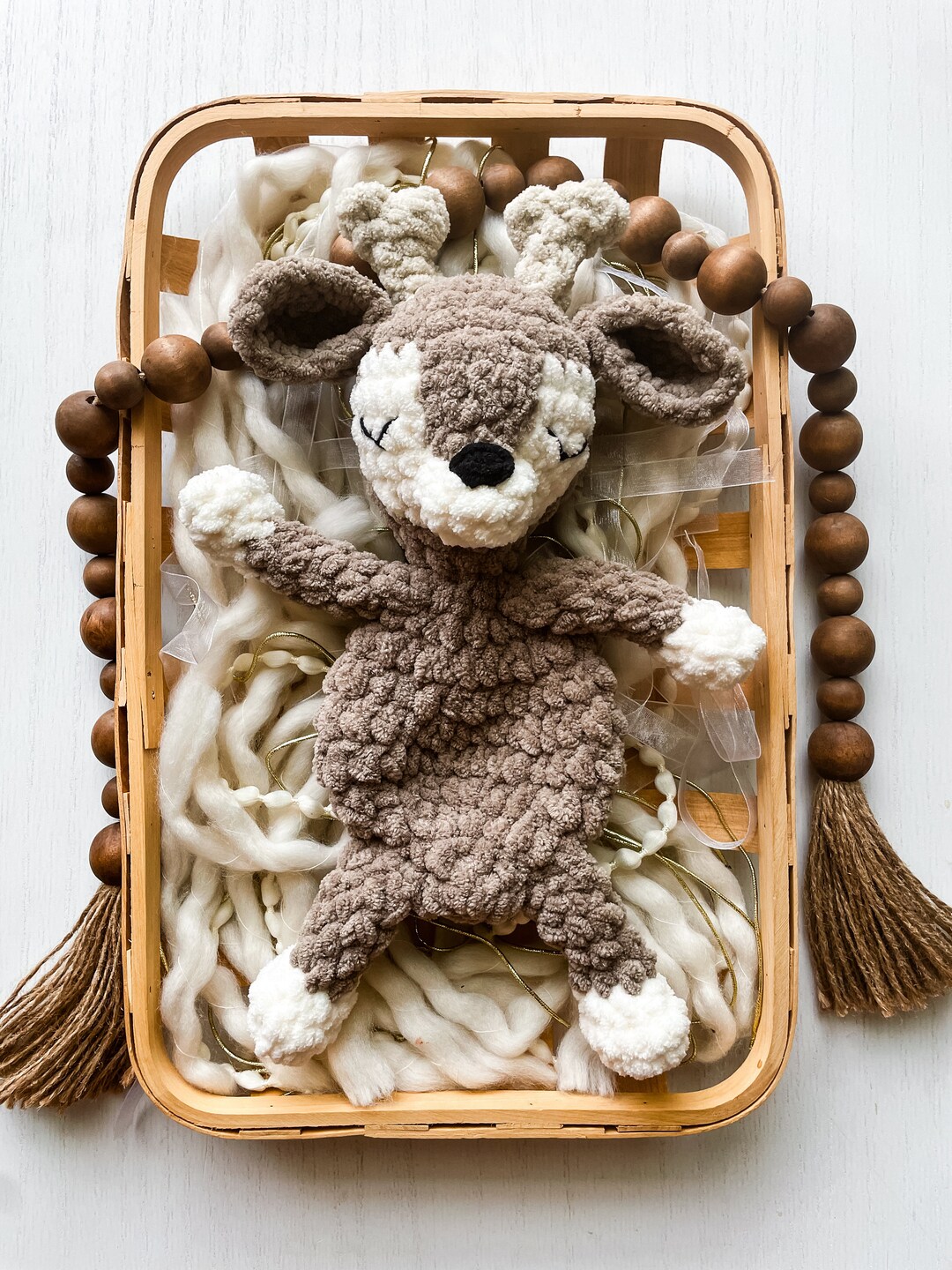 Dixie the Deer Lovey CUSTOM, Crochet Deer, Deer Plushie, Deer Amigurumi ...