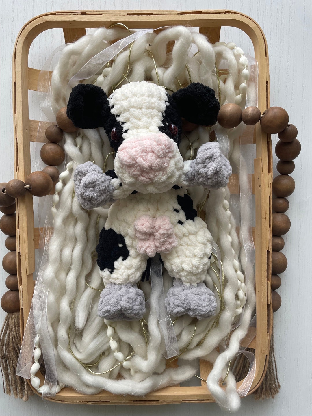 Crochet Mary Lou Cow Lovey, Farm Nursery Decor - Etsy