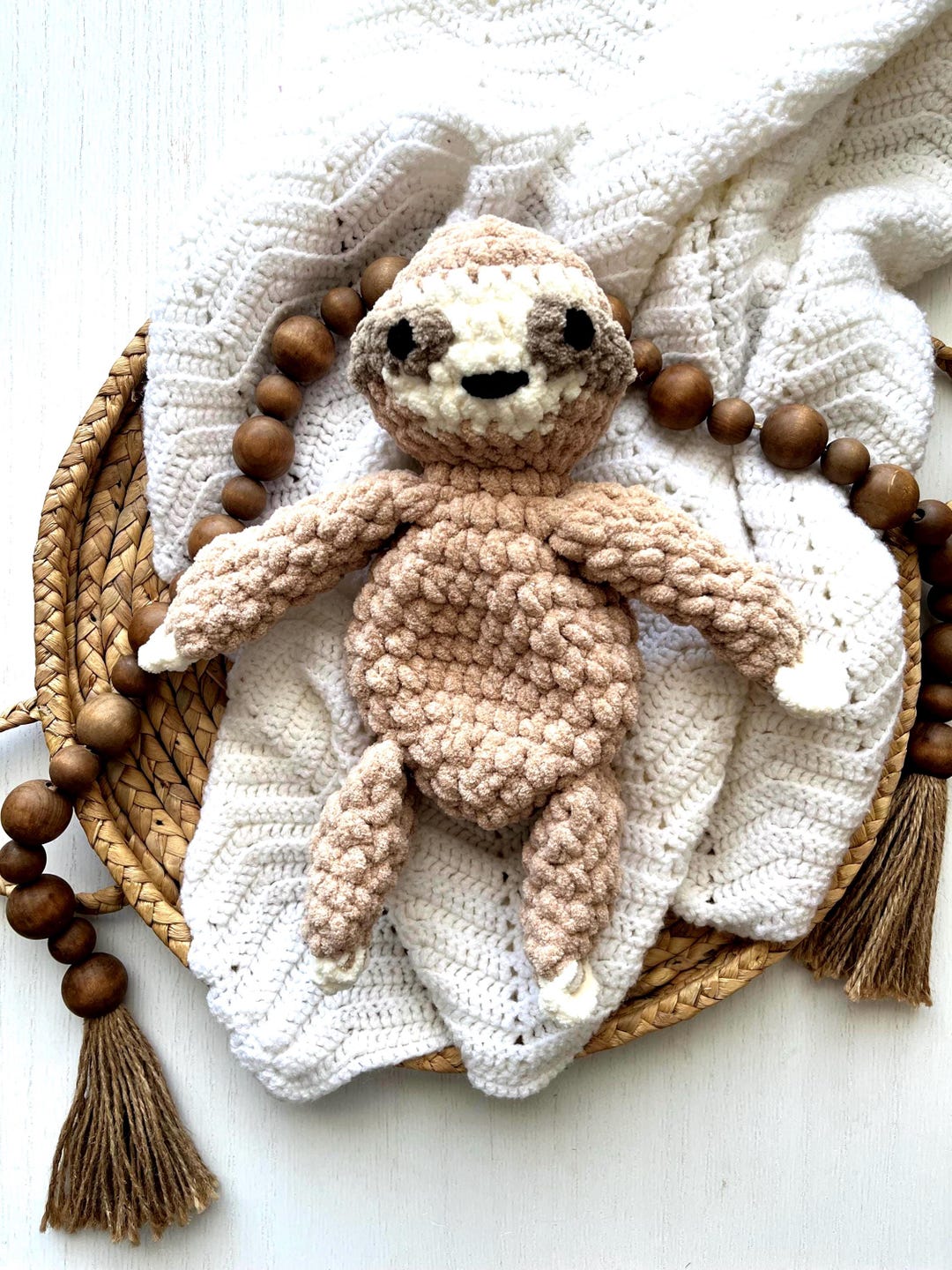 Crochet Sloth Lovey, Crochet Sloth Plush, Sloth Baby Gift, Jungle ...